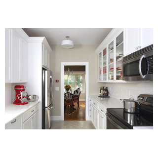 Bright and Cheery Galley Kitchen - Traditional - Kitchen - New York ...