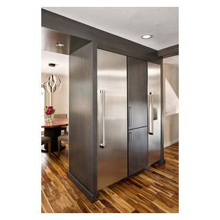 Built-In Fridge and Freezer - Modern - Kitchen - Denver - by Studio 119 ...