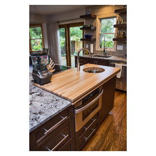 Butcher Block Counter-top and Sink - Casa de campo - Cocina - Dénver ...