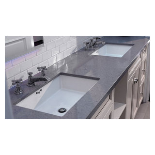 Caesarstone 4030 Oyster quartz - Contemporary - Kitchen - London - by ...