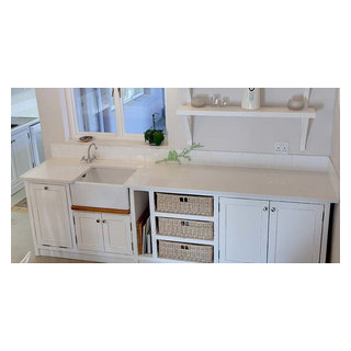Caesarstone 5000 London Grey quartz - Shabby-chic Style - Kitchen ...