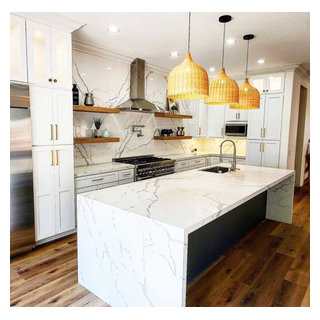 Calacatta Capri Quartz - Contemporary - Kitchen - Los Angeles - by ...
