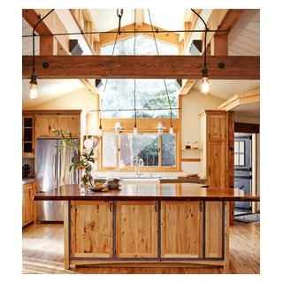 California Rustic Wood Light-filled Home - Rustic - Kitchen - San ...