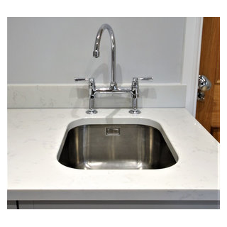 Carrara Jade Quartz Worktops Installed In Essex - Modern - Kitchen ...