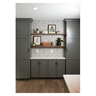 Cheerful Two Toned Shaker Kitchen - Transitional - Kitchen - Baltimore ...