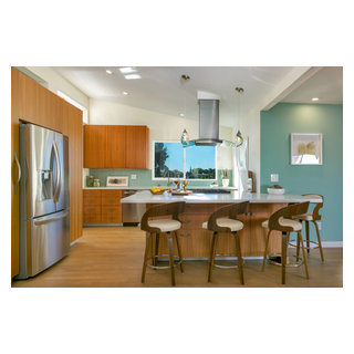 Chelsea Anigre - Midcentury - Kitchen - San Diego - by ReFind Kitchens ...