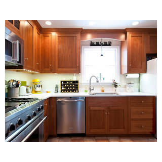Cherry Shaker Style Kitchen - Traditional - Kitchen - Boston - by ...