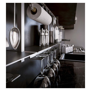 Chrome Backsplash Rail - Kitchen - New York - by GKC Kitchen Hacks by ...