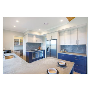 Classic Blue Shaker Style Kitchen - Farmhouse - Kitchen - Other - by ...