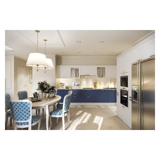 Classic Kitchen Design. 3D Rendering Project - Traditional - Kitchen ...