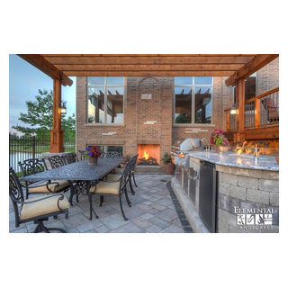 Cobblestone Landscape Renovation with Paver Pool Deck, Pergola, Outdoor ...