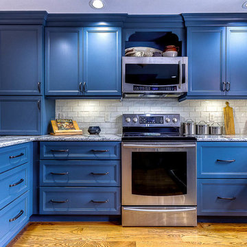 75 Farmhouse Blue Kitchen Ideas You'll Love - January, 2025 | Houzz