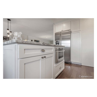 Colonial Maple Bright White Cabinets | Cabinets.com - Modern - Kitchen ...