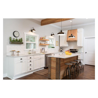 Complete Kitchen Remodel after severe storm Damage - Contemporary ...