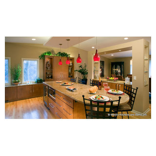 Contemporary cherry wood kitchen - Contemporain - Cuisine - Omaha - par ...