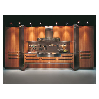 Contemporary Design with High Gloss wood grain - Modern - Kitchen ...