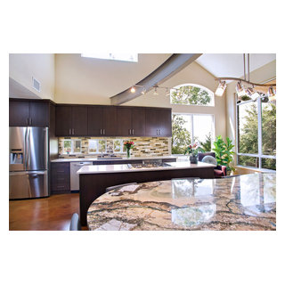 Contemporary Kitchen - Dark Maple Slab Door - Modern - Kitchen - Austin ...