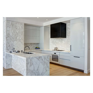 Contemporary soho white kitchen - Contemporary - Kitchen - New York ...