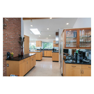 Contemporary Wood Kitchen, rift cut maple and walnut - Contemporary ...