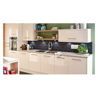 Cooke & Lewis High Gloss Cream Kitchen - Contemporary - Kitchen ...