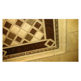 Corner Detail of Brown Feature Box w. Sonoma Tantrum - Traditional ...