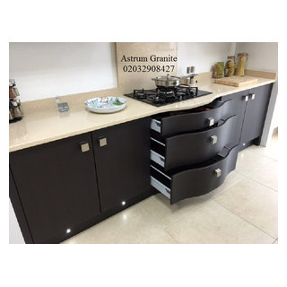 Cream Mirror Quartz Kitchen Worktop for Home & Office UK - Farmhouse ...