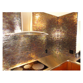 Crystal Tiles Backlit, Kitchen Backsplash - Contemporary - Kitchen ...