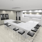 True Handleless Matt Graphite and Copper Kitchen - Modern - Kitchen ...