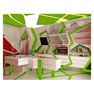 "Cubism in the Kitchen" by Brani & Desi - Contemporary - Kitchen ...