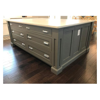 Custom Amish and Waypoint Cabinetry- Extra White and Custom Gray Color ...
