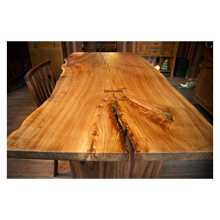 Custom-Made Elm Dining Table - Eclectic - Kitchen - Houston - by ...