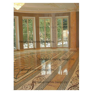 custom marble Floor Designs - Traditional - Kitchen - Tampa - by ...