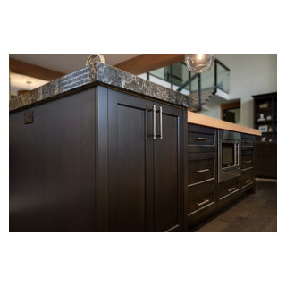 Custom Two Tone with Quartz & Butcher Block - Transitional - Kitchen ...