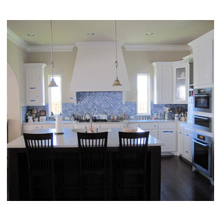 Diagonal Basketweave Tile Backsplash - Traditional - Kitchen - Dallas ...