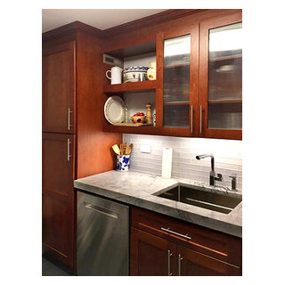 Direct Depot | Small Shaker Style Light Wood Stain Custom Kitchen ...