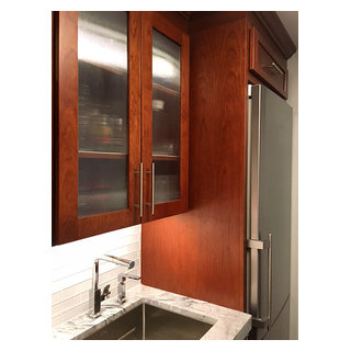 Direct Depot | Small Shaker Style Light Wood Stain Custom Kitchen ...