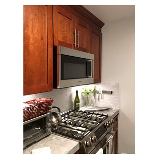 Direct Depot | Small Shaker Style Light Wood Stain Custom Kitchen ...