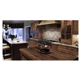 Distressed Walnut Countertop - Traditional - Kitchen - Atlanta - by J ...