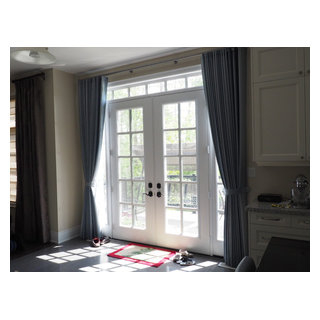 Door Glass and Sidelight Window Coverings - Contemporary - Kitchen ...