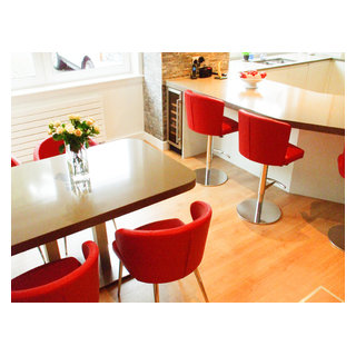 Doris S Barstools with Matching Doris P Arm Chairs - Contemporary ...