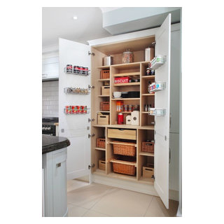 Double door larder storage - Contemporary - Kitchen - Buckinghamshire ...