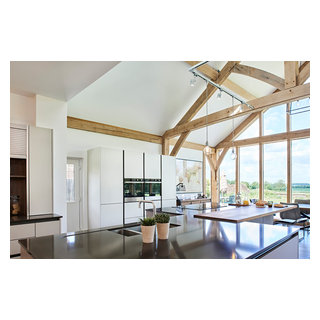 Double Height Barn Contemporary Kitchen - Contemporary - Kitchen ...