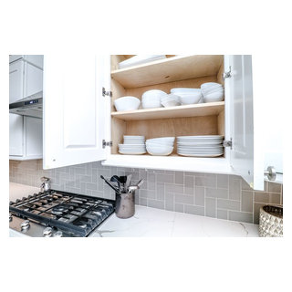 Dove Shaker Cabinets / Quartz Countertops - Transitional - Kitchen ...