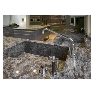 Dynamic Blue Granite Countertop/Sink - Modern - Kitchen - Phoenix - by ...