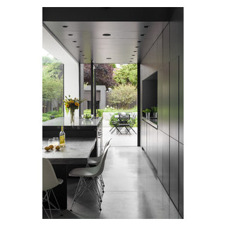 Ealing - sleek and dramatic monolithic design in graphite with wood ...