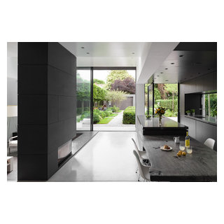 Ealing - sleek and dramatic monolithic design in graphite with wood ...