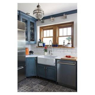 Eclectic Blue Kitchen - Traditional - Kitchen - Denver - by Wm Ohs ...