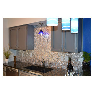 Eden Mosaic Tile Installations: 3D Raised Brick Pattern Aluminum Tile ...