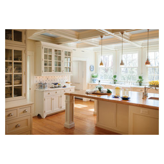 Elegant Sun-Filled Kitchen - Traditional - Kitchen - Boston - by Crown ...