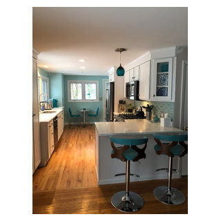 Element 1 1/4" polished Curava Recycled Glass Surfaces - Transitional ...